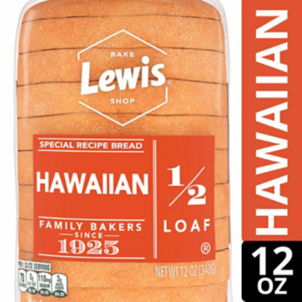 Jewel-Osco Lewis Bake Shop Bread, Hawaiian, 1/2 Loaf Same-Day Delivery ...