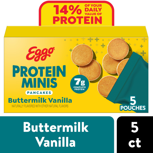 Kellogg’s Eggo Protein Minis Pancake Bites Buttermilk Vanilla, Frozen ...