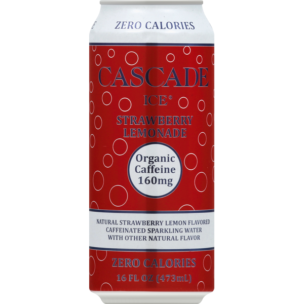 Cascade Ice Sparkling Water, Strawberry Lemonade, Caffeinated (16 oz) - Instacart