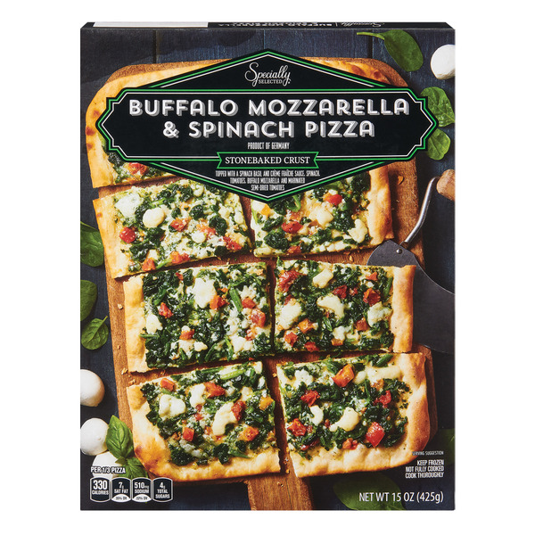 Specially Selected Buffalo Mozarella & Spinach Pizza Same-Day Delivery or Pickup | ALDI
