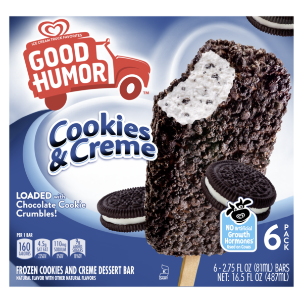 Good Humor Frozen Dessert Bar Cookies N Creme Same-Day Delivery or ...