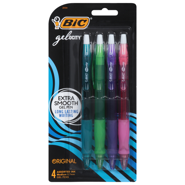 BIC Gel Pens, Original, Assorted Ink, Medium (0.7 mm) Same-Day Delivery ...