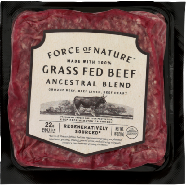 Force of Nature Meats Co. 100% Grass Fed Beef, Ancestral Blend Same-Day ...