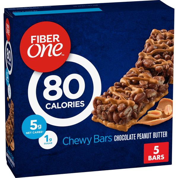Fiber One 80 Calorie Chocolate Peanut Butter Chewy Snack Bars Same-Day ...