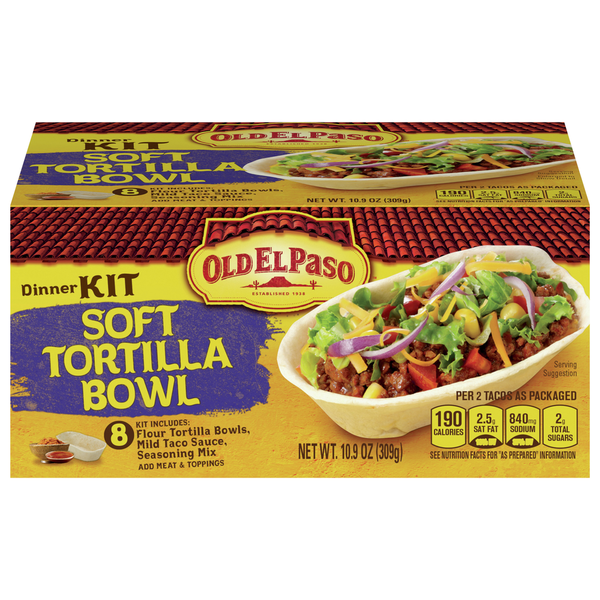 Publix Old El Paso Dinner Kit, Soft Tortilla Bowl Same-Day Delivery or ...