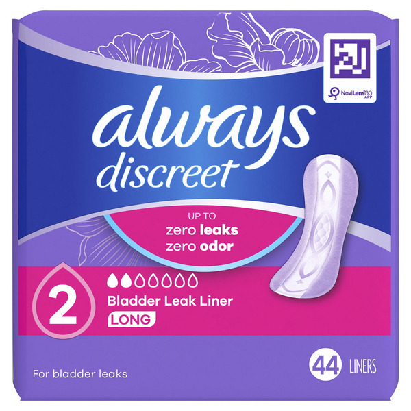 Wegmans Always Discreet Discreet Incontinence Panty Liners, 2, Very ...