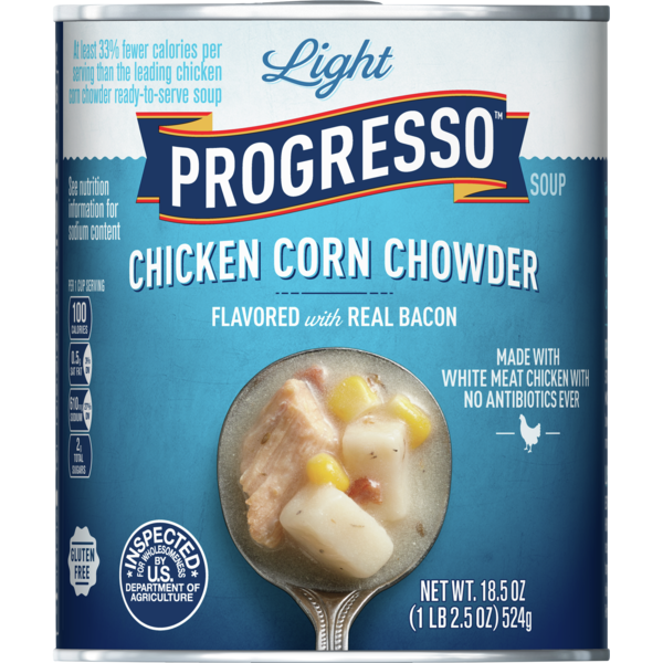Progresso Light Chicken Corn Chowder Soup (18.5 oz) - Instacart