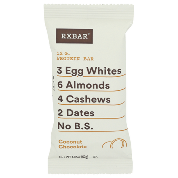 RXBAR Gluten-Free Protein Bar Coconut Chocolate, 12g Protein, 1.8 oz ...