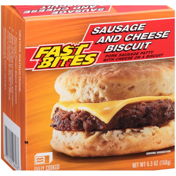 Fast Bites Sausage and Cheese Biscuit (5.3 oz) - Instacart