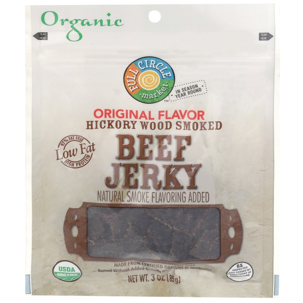 Full Circle Original Flavor Hickory Wood Smoked Beef Jerky (3 oz ...