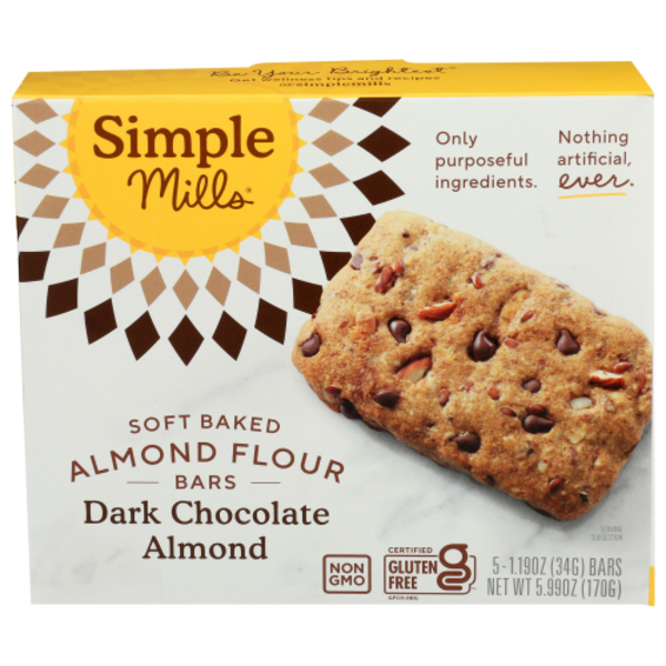 Sprouts Farmers Market Simple Mills Soft Baked Almond Flour Bars, Dark ...