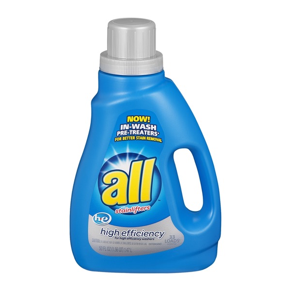 All with Stainlifters High Efficiency Detergent - 33 Loads (50 fl oz ...