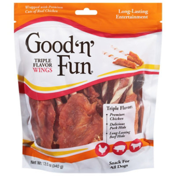 Safeway Good 'n' Fun Snack for All Dogs, Triple Flavor Wings Same-Day ...