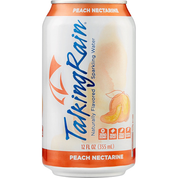 Talking Rain Sparkling Water, Peach Nectarine, 12 fl oz, 24 ct Same-Day ...