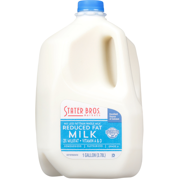 Stater Bros. Stater Bros. Markets Milk, Reduced Fat, 2% Milkfat Same ...