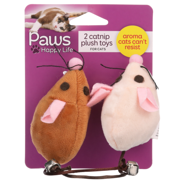 Paws Happy Life 2 Catnip Plush Toys For Cats (2 ct) - Instacart