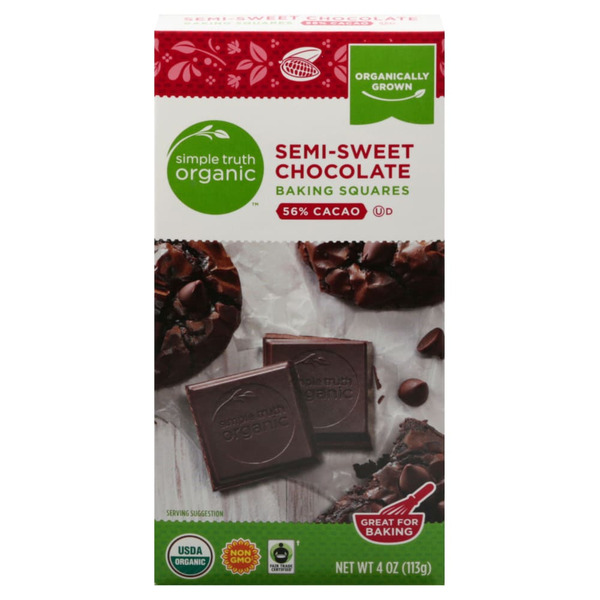 Kroger Simple Truth Baking Squares, Semi-Sweet Chocolate, 56% Cacao ...