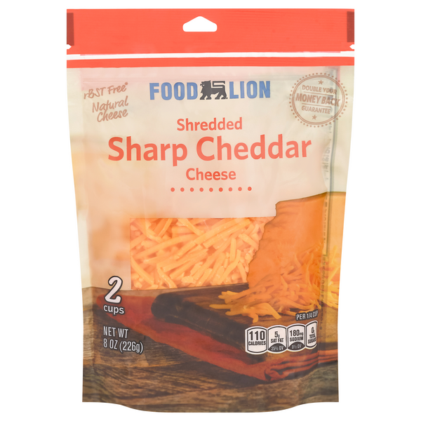 Food Lion Food Lion Natural Shredded Sharp Cheddar Cheese Same-Day ...