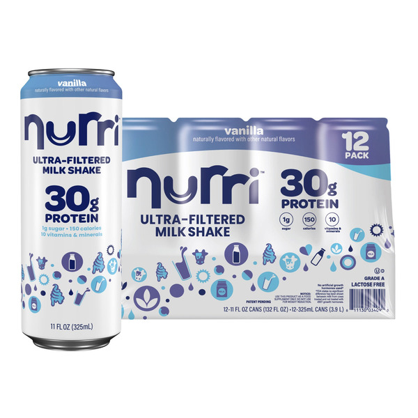 Nurri Vanilla, Ultra Filtered Milk Shake, 30G Protein Same-Day Delivery ...