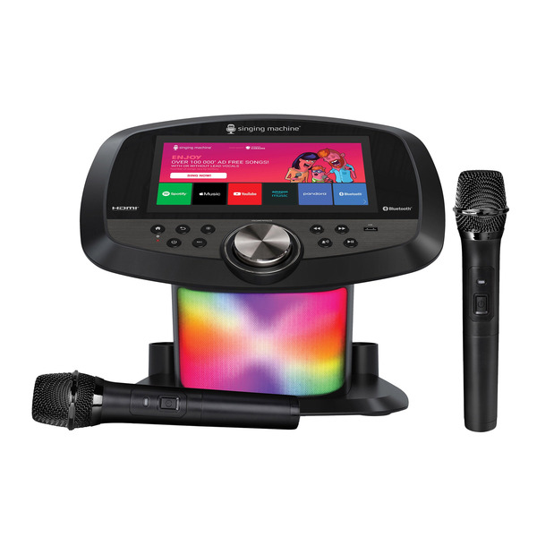 Singing Machine Bluetooth Professional Karaoke Hub with 2 Wireless Mics ...