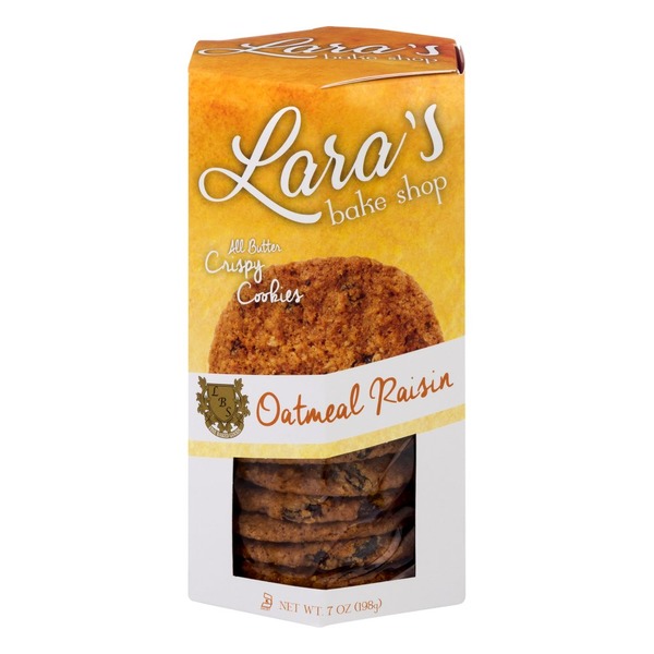 Laras Bake Shop Crispy Cookies, Oatmeal Raisin (7 oz) - Instacart