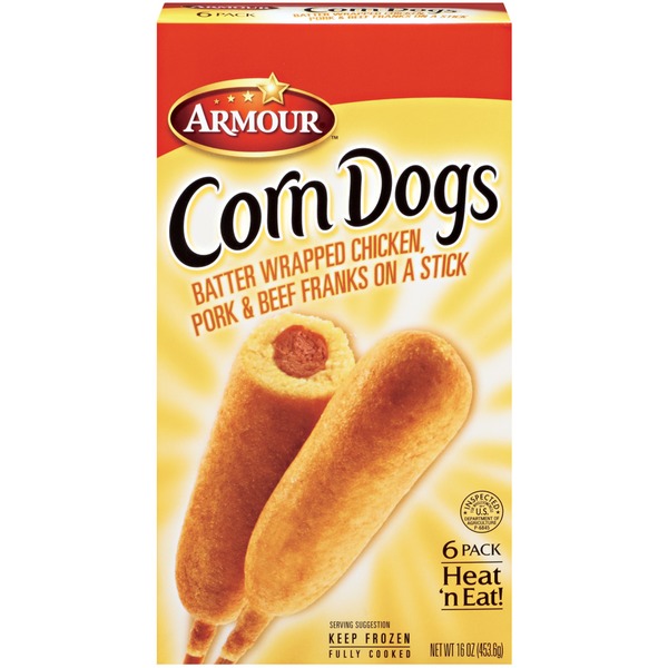 Armour 6 ct Corn Dogs (16 oz) - Instacart