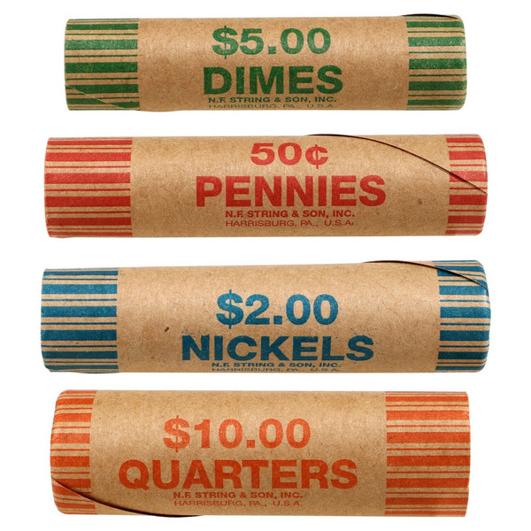 Coin paper rolls store