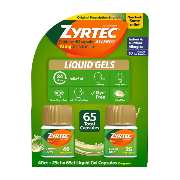 ZYRTEC 10mg Liquid Gels 65ct Same-Day Delivery | Costco