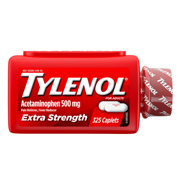 Tylenol Extra Strength Acetaminophen 500 mg, Fever Reducer & Pain ...