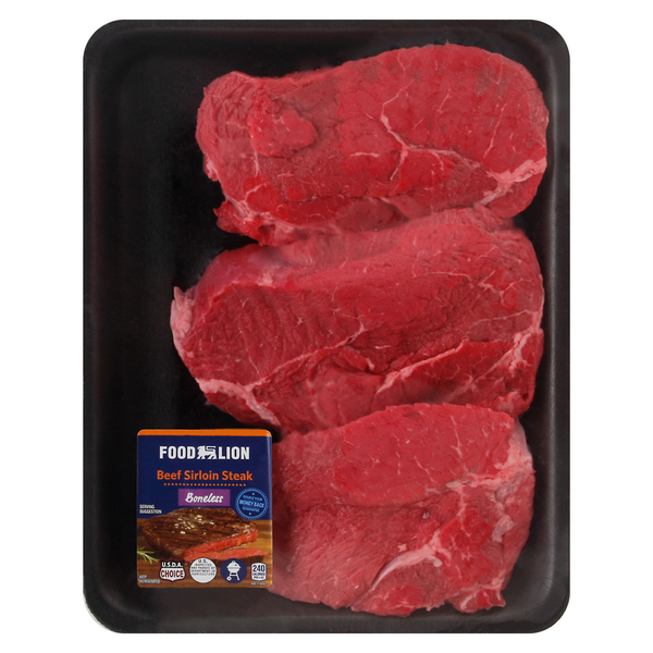 Food Lion Food Lion Boneless Beef Sirloin Steak Value Pack Same-Day ...