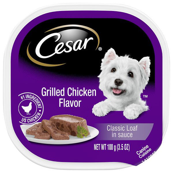 Wegmans Cesar Classic Loaf in Sauce Soft Wet Dog Food Grilled Chicken ...