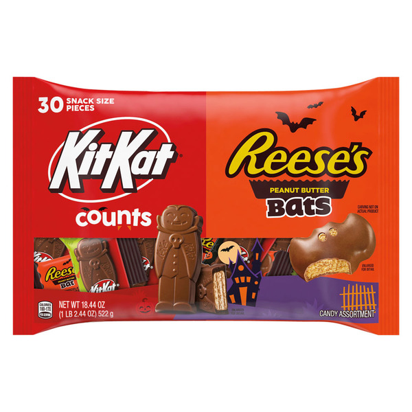 ALDI Hershey's Counts/Peanut Butter Bats Snack Size Pieces Candy ...