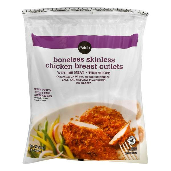 Publix Chicken Breast, Cutlets, Boneless, Skinless Same-Day Delivery or ...