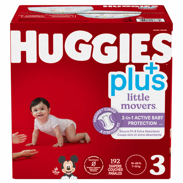 Costco Huggies Little Movers Plus Baby Diapers Size 3 Same-Day Delivery ...