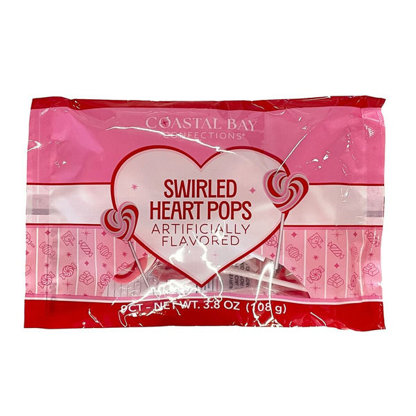 Dollar Tree Coastal Bay Confections Swirled Heart Pops Candy Same-Day ...