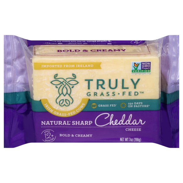Truly Grass Fed Cheese, Natural Sharp Cheddar Same-Day Delivery or ...