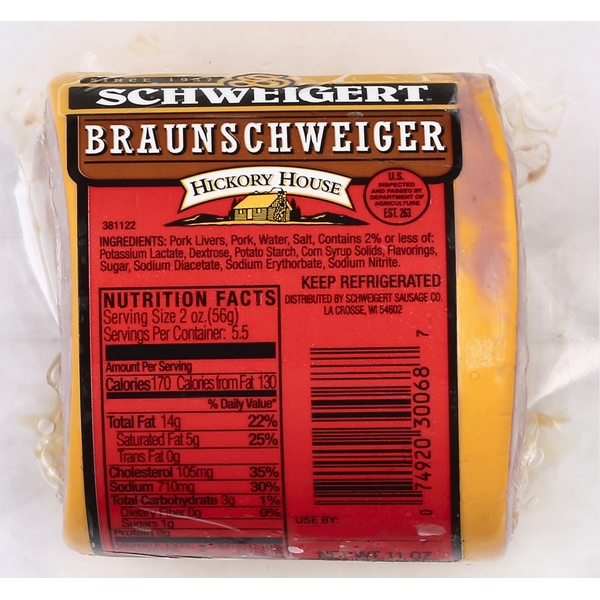 Schweigert Braunschweiger Same-Day Delivery or Pickup | Woodman's Food ...