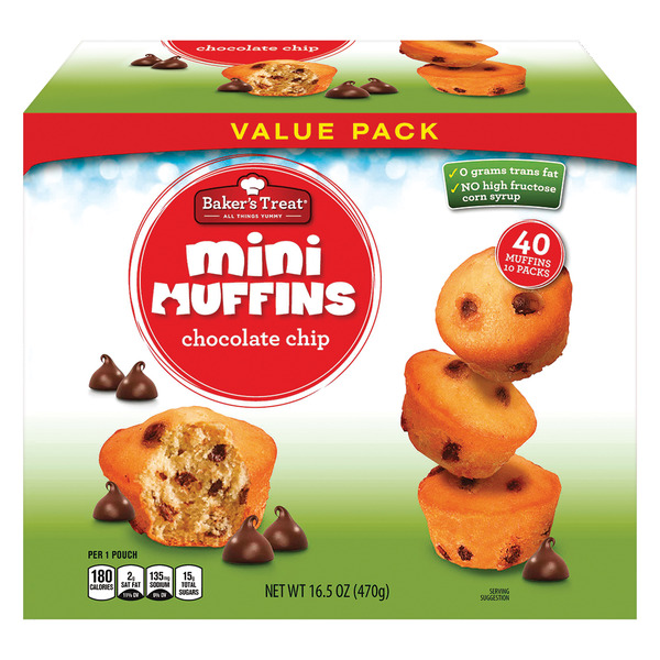ALDI Baker's Treat Chocolate Chip Mini Muffin Value Pack Same-Day ...