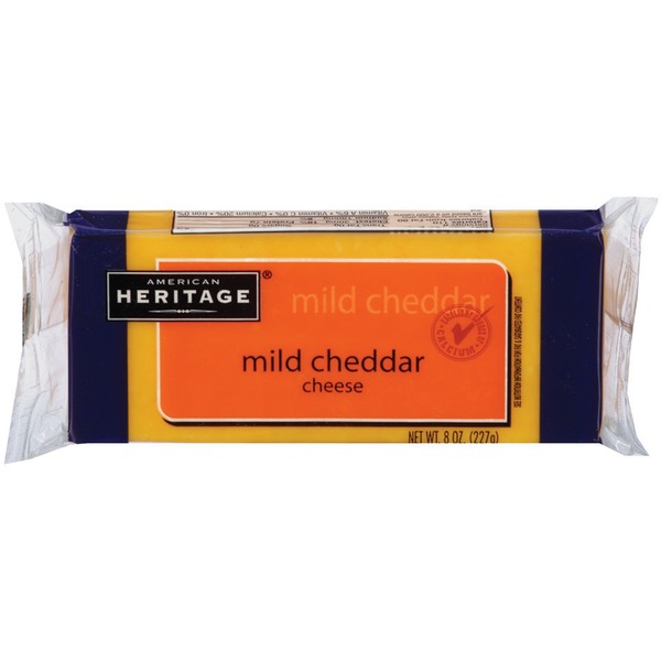 American Heritage Cheddar Mild Cheese (8 oz) - Instacart