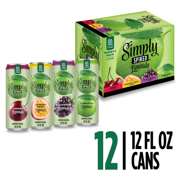 Simply Spiked Vp3 Limeade Simply Spiked Limeade Variety Pack, 12 Pack ...