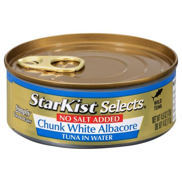StarKist Selects No Salt Added Chunk White Albacore Tuna in Water Can ...
