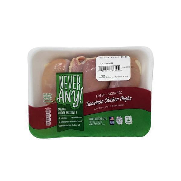 Never Any! Fresh Antibiotic Free Boneless Skinless Chicken Thighs (per ...