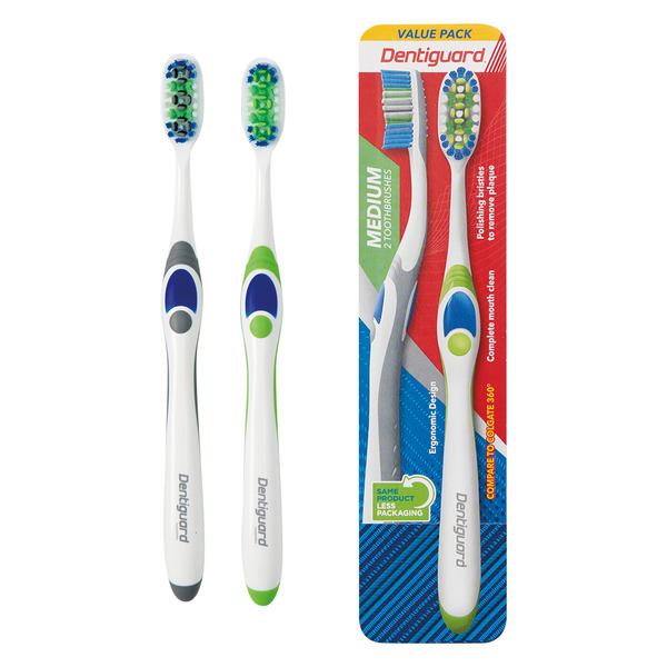 Dentiguard Premium Toothbrushes, Medium Same-Day Delivery or Pickup | ALDI