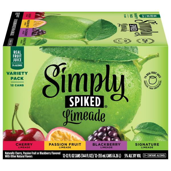 Simply Spiked Vp3 Limeade Simply Spiked Limeade Variety Pack, 12 Pack ...