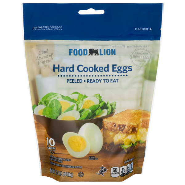 Food Lion Food Lion Hard Cooked Eggs, Peeled, Medium Same-Day Delivery ...
