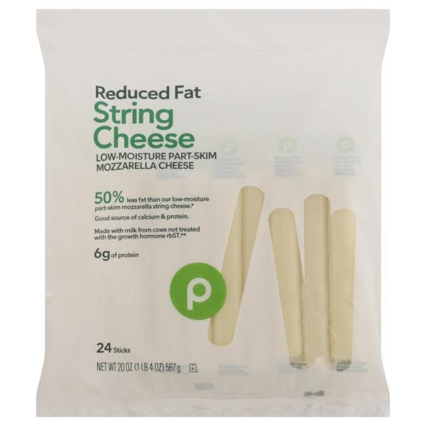 Publix Publix String Cheese, Reduced Fat, Part-Skim, Mozzarella, Low ...