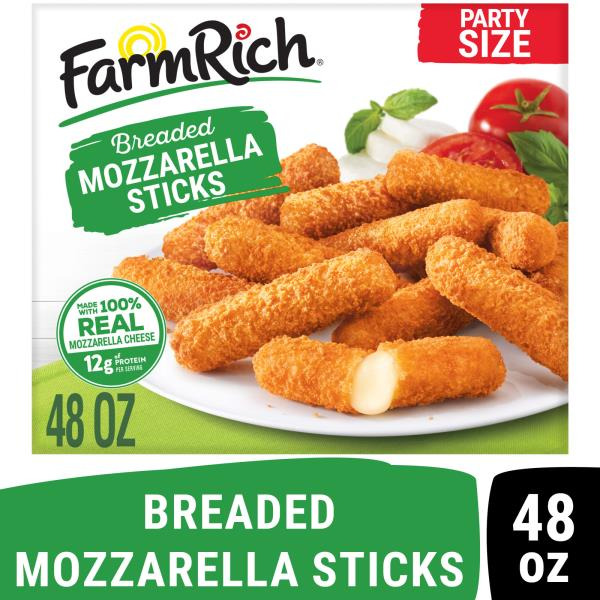Farm Rich Breaded Mozzarella Cheese Sticks, Frozen Same-Day Delivery or ...