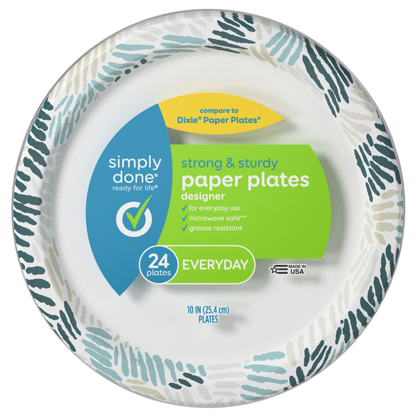 Simply Done 10-1/16" Designer Paper Plates Same-Day Delivery or Pickup ...