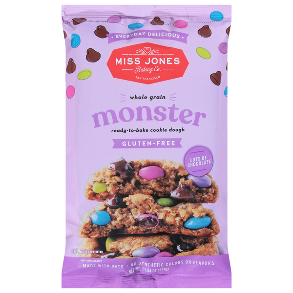 Miss Jones Baking Co. Cookie Dough, Gluten-Free, Ready-to-Bake, Monster ...