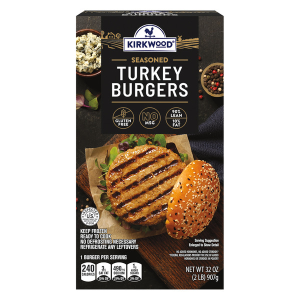 Kirkwood Seasoned Turkey Burgers Same-Day Delivery or Pickup | ALDI